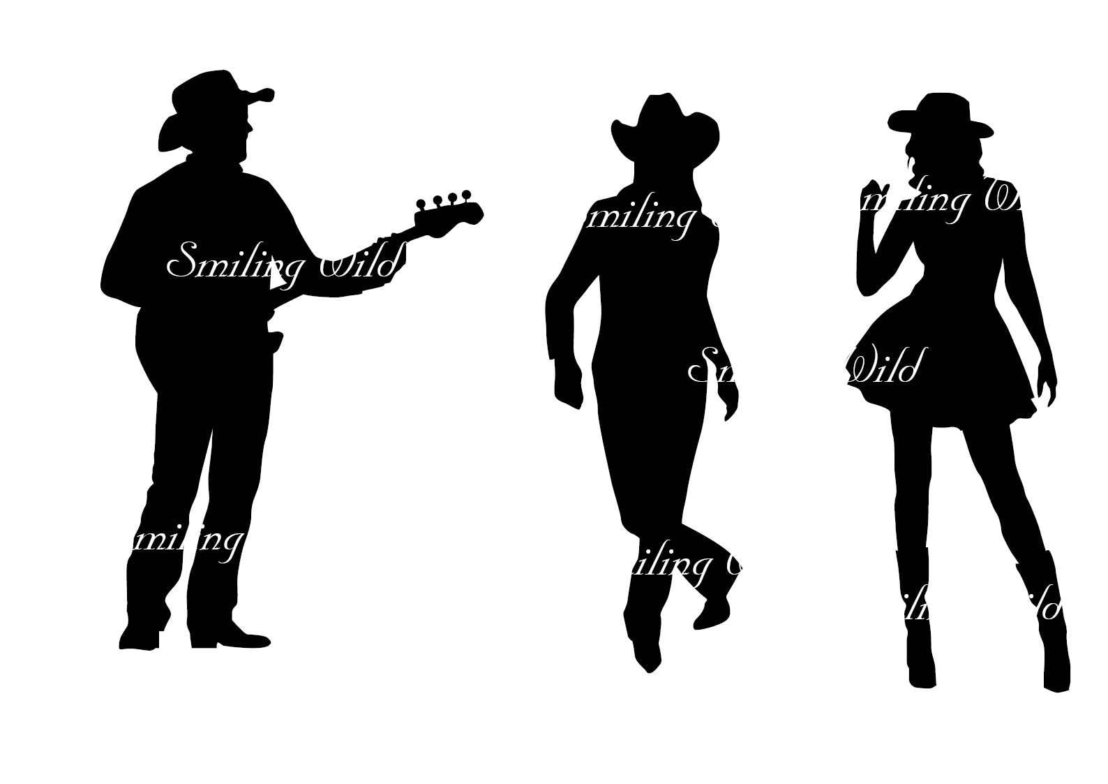 Line Dancer Svg Silhouette Drill Dancer Vector Graphic File - Etsy UK