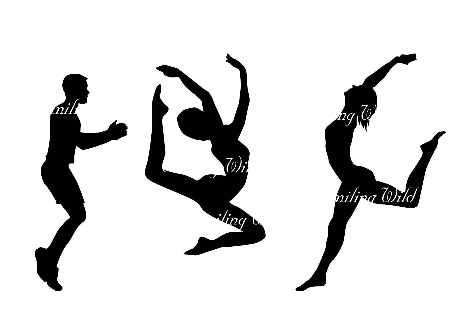 Jumping Party Svg Jumping People Silhouette Art Jump Printable - Etsy