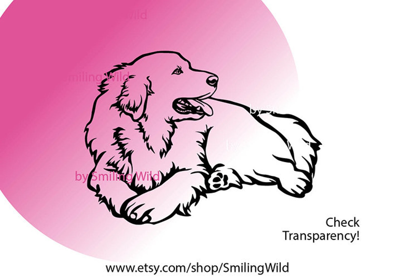 Great Pyrenees Svg Portrait Vector Art, Great Pyrenees Cut File ...