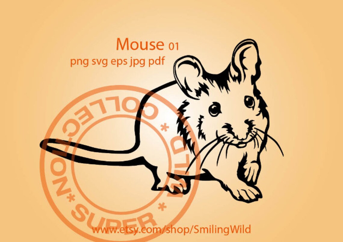 Cute Mouse Svg Clip Art Cut File Mouse Png Vector Graphic - Etsy