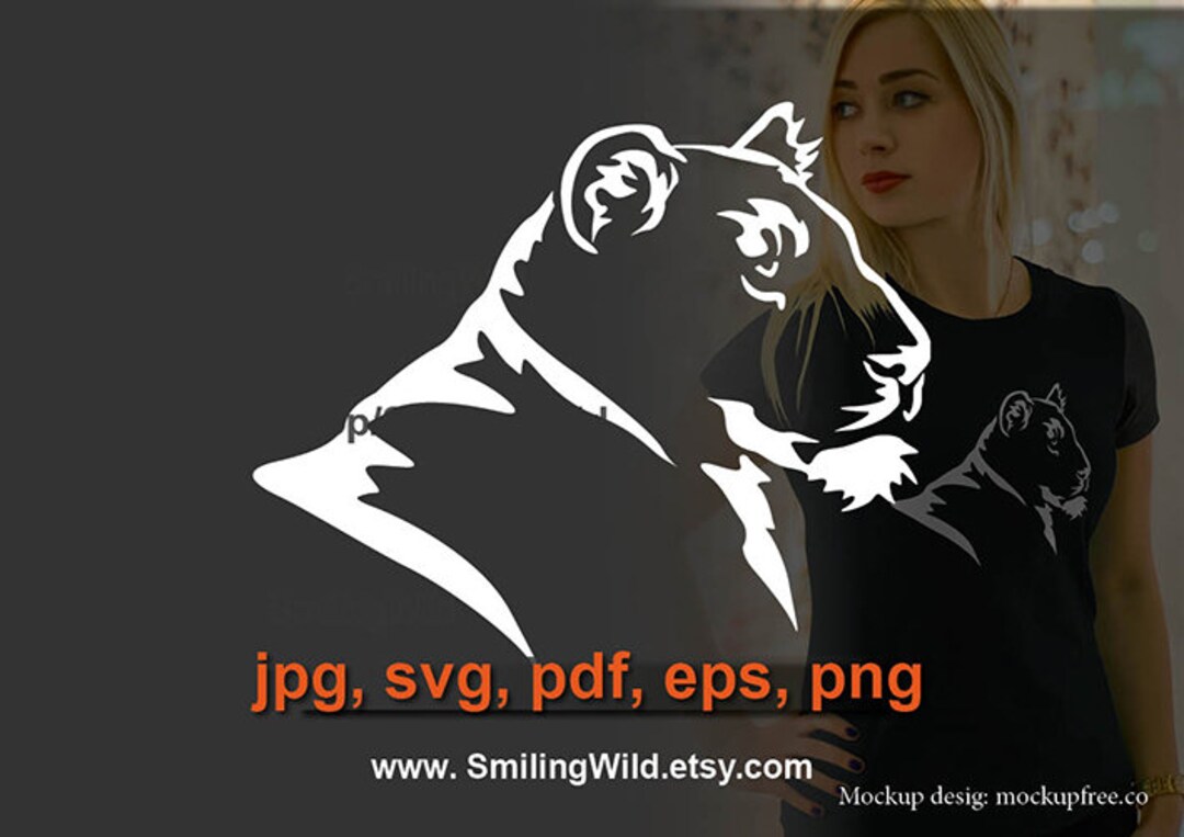 Archivo gráfico vectorial de leona svg retrato de clip art - Etsy México