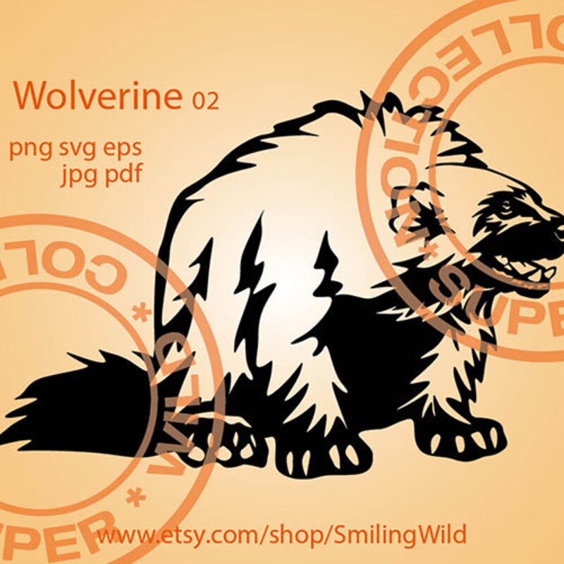 Wolverine Animal Art - Etsy