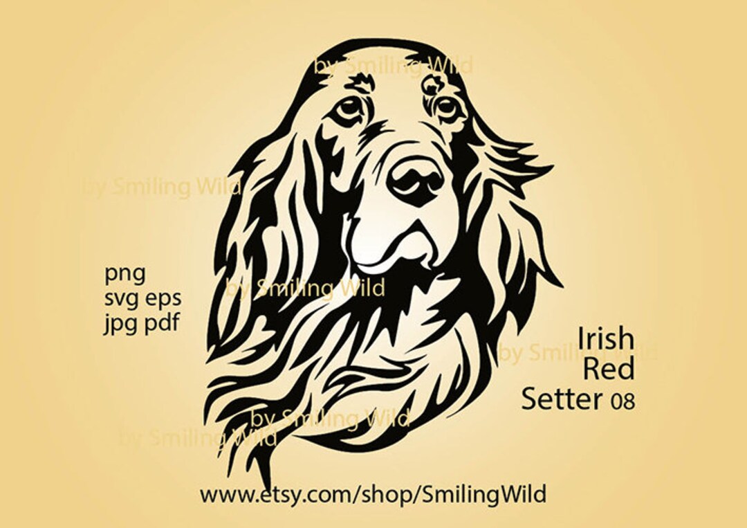 Dog Logo Svg Irish Setter Svg Art Dog Head Design Cut File Cuttable ...