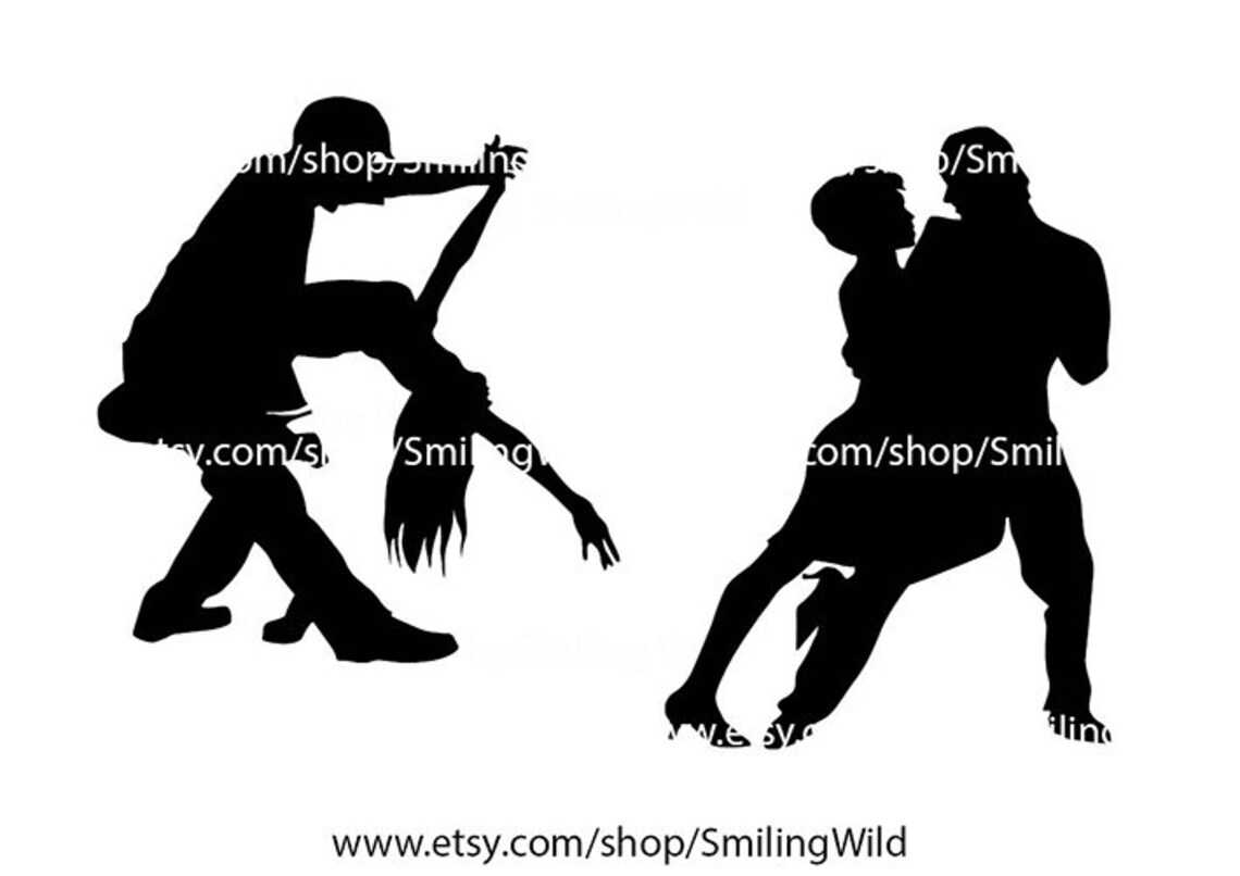 Salsa Dance Svg Latin Dance Silhouette Cut Out File Clipart - Etsy