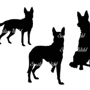 Dutch Shepherd Svg Dog Silhouette Vector Graphic Art Printable ...