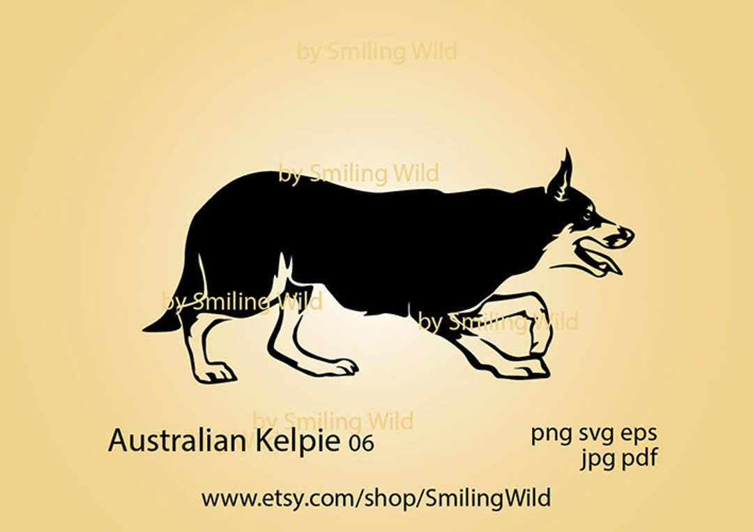 Australian Kelpie Svg Herding Dog Vector Graphic File, Working Kelpie ...