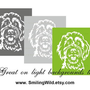 Goldendoodle Svg Vector Graphic Portrait, Groodle Cuttable Digital Clip ...