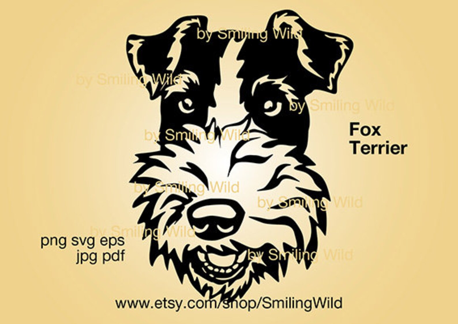Fox Terrier Svg Portrait Clipart Cut File Cuttable Cute Dog | Etsy