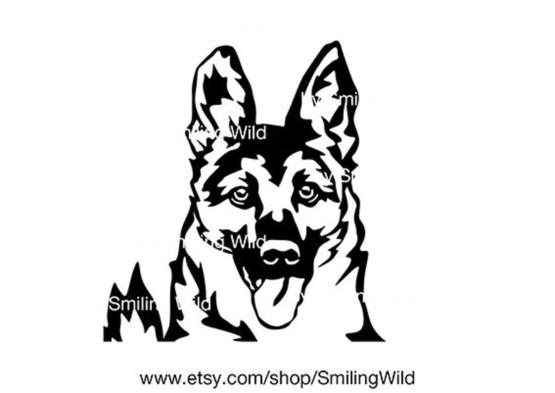 German Shepherd Running Svg Dog Clipart Cut File Cuttable | Etsy