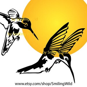 Humming Bird Svg Vector Clip Art Bundle, Humming Bird Cuttable Digital ...