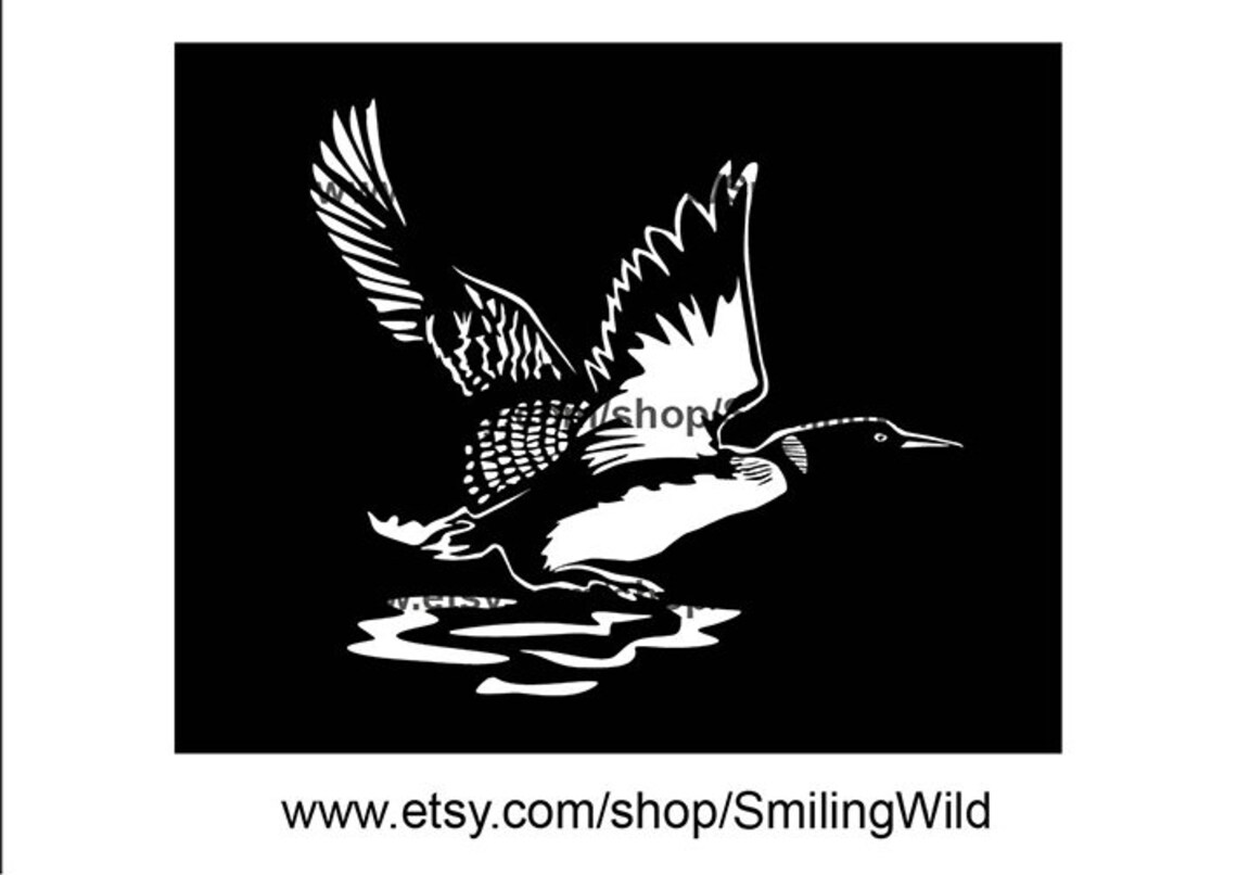 Loon Svg Vector Graphic Clip Art Waterfowl Cut File Cuttable | Etsy