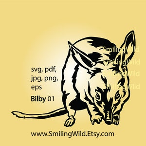Bilby Svg Cuttable Clip Art, Australia Animal Svg Vector Graphic, Bilby ...