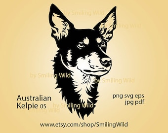 Australian Kelpie Svg - Etsy