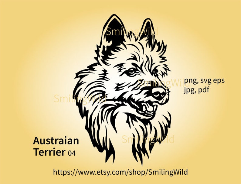 Australian Terrier Svg Clipart Cut File Vector Art Australian - Etsy