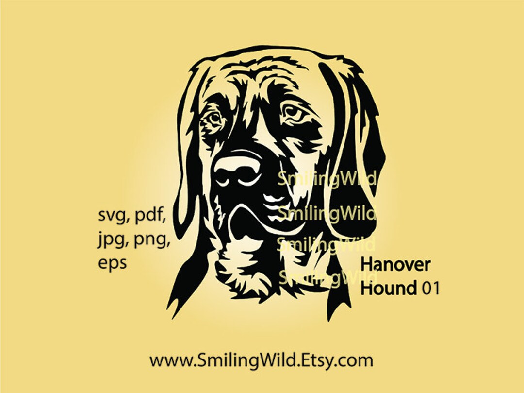 Hanover Hound Svg Cuttable Vector File, Hunting Dog Digital Clip Art ...