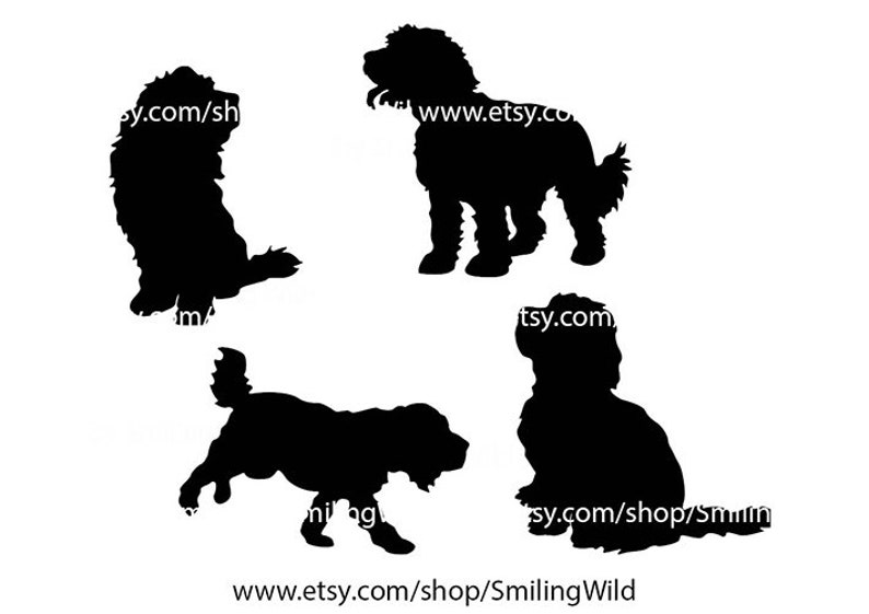 Cockapoo Svg Silhouette Dog Vector Graphic Art Cockapoo Cut - Etsy