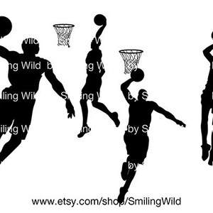 Basketball Slam Dunk Svg Basket Ball Svg Silhouette Sport Clipart Cut ...