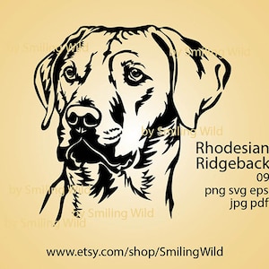 Rhodesian Ridgeback Svg Digital Design Head Cut File Dog Clipart ...