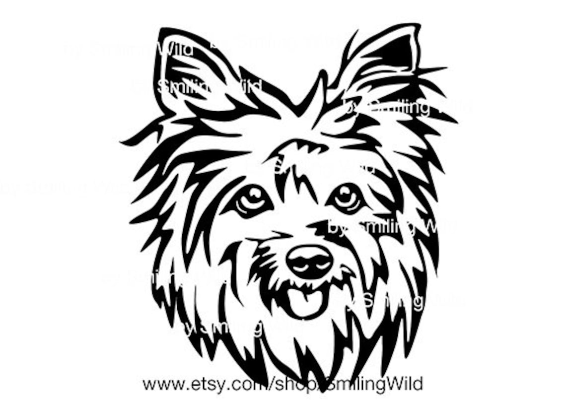 Yorkie Svg Cricut Vector Graphic Art Yorkshire Terrier Clipart - Etsy