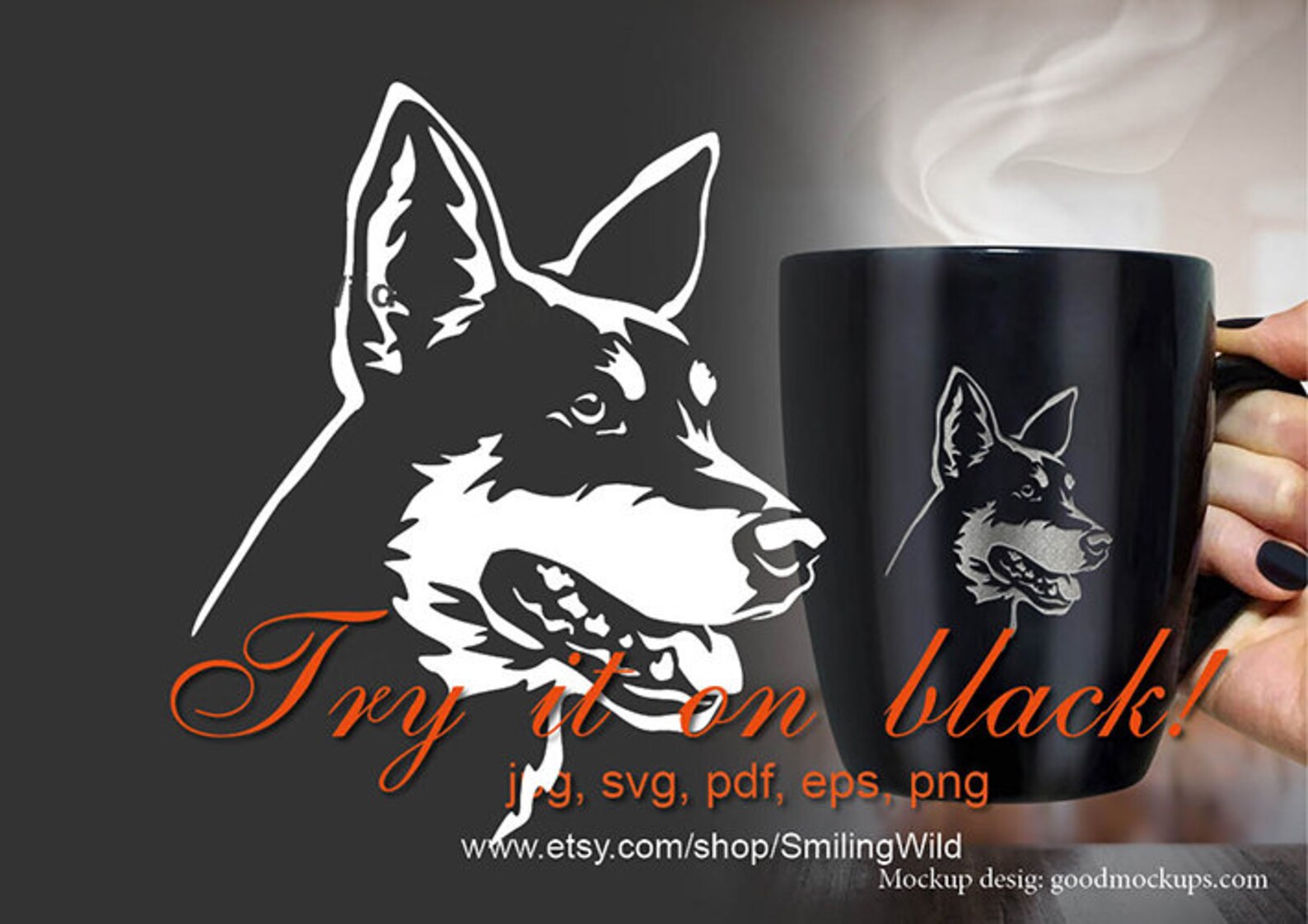 Kelpie Svg Dog Vector Art File Australian Kelpie Cut File | Etsy