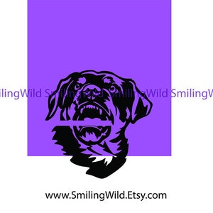 Angry Rottweiler Dog Svg Profile Vector Graphic Art Design Clip Art ...