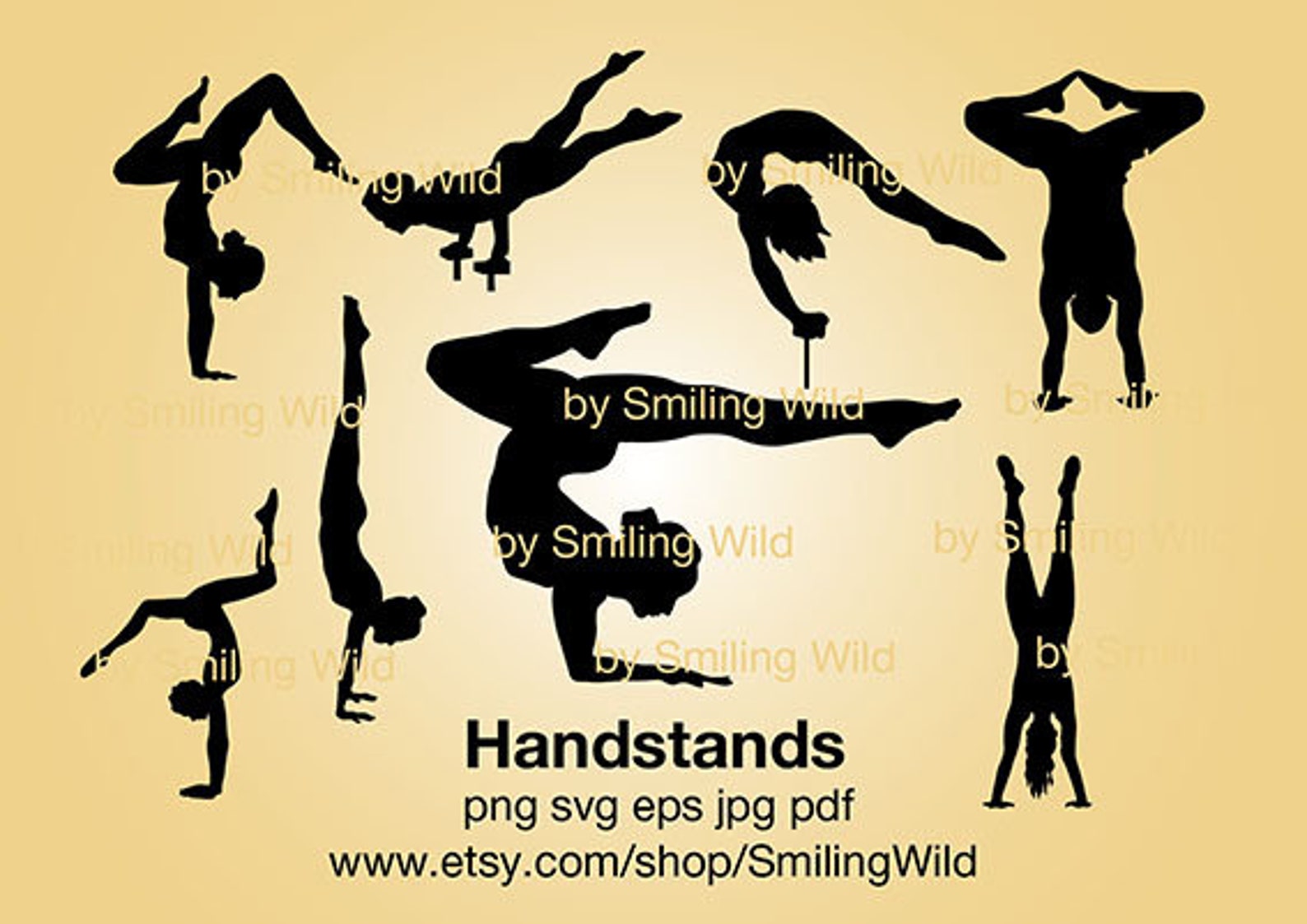 Handstand Svg Clipart Acrobat Silhouette Cut File Cuttable for - Etsy