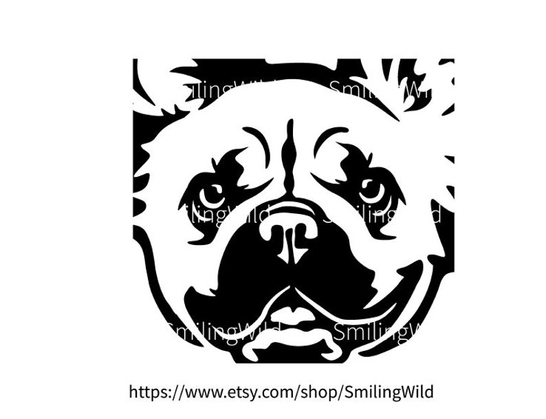 Fluffy French Bulldog Svg Clip Art Face Vector Graphic File - Etsy