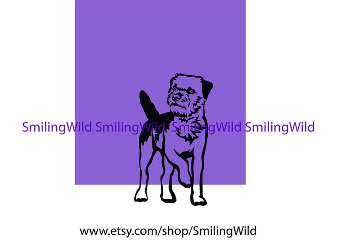 Border Terrier Dog Svg Vector Clip Art Cut File Border - Etsy