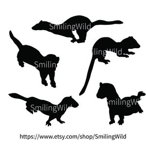 Weasel Silhouette Svg Cut File Cuttable Cricut Weasel Wild Animal ...
