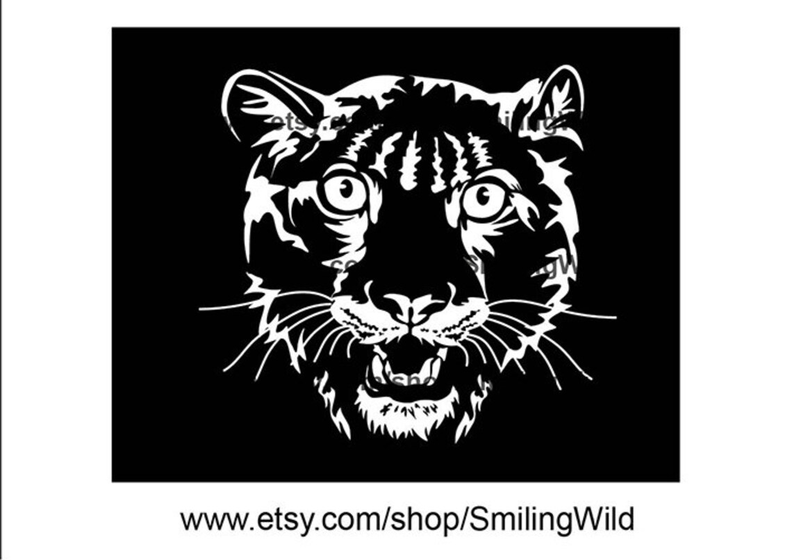 Snow Leopard Head Svg Art Wild Animal Vector Graphic Art | Etsy