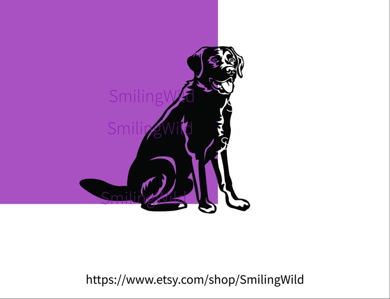 Labrador Retriever Svg Clip Art Sitting Dog Cuttable - Etsy