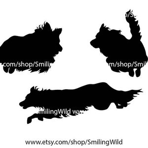 Running Australian Shepherd Dog Svg Silhouette Clipart Jumping Dog ...