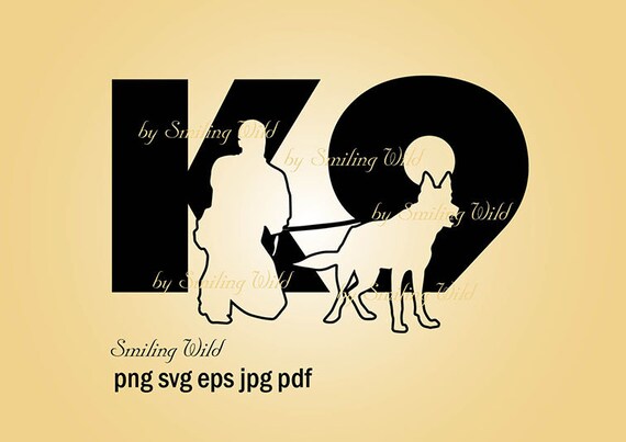K9 Unit Svg Vector Graphic Art K9 Dog Silhouette Printable - Etsy