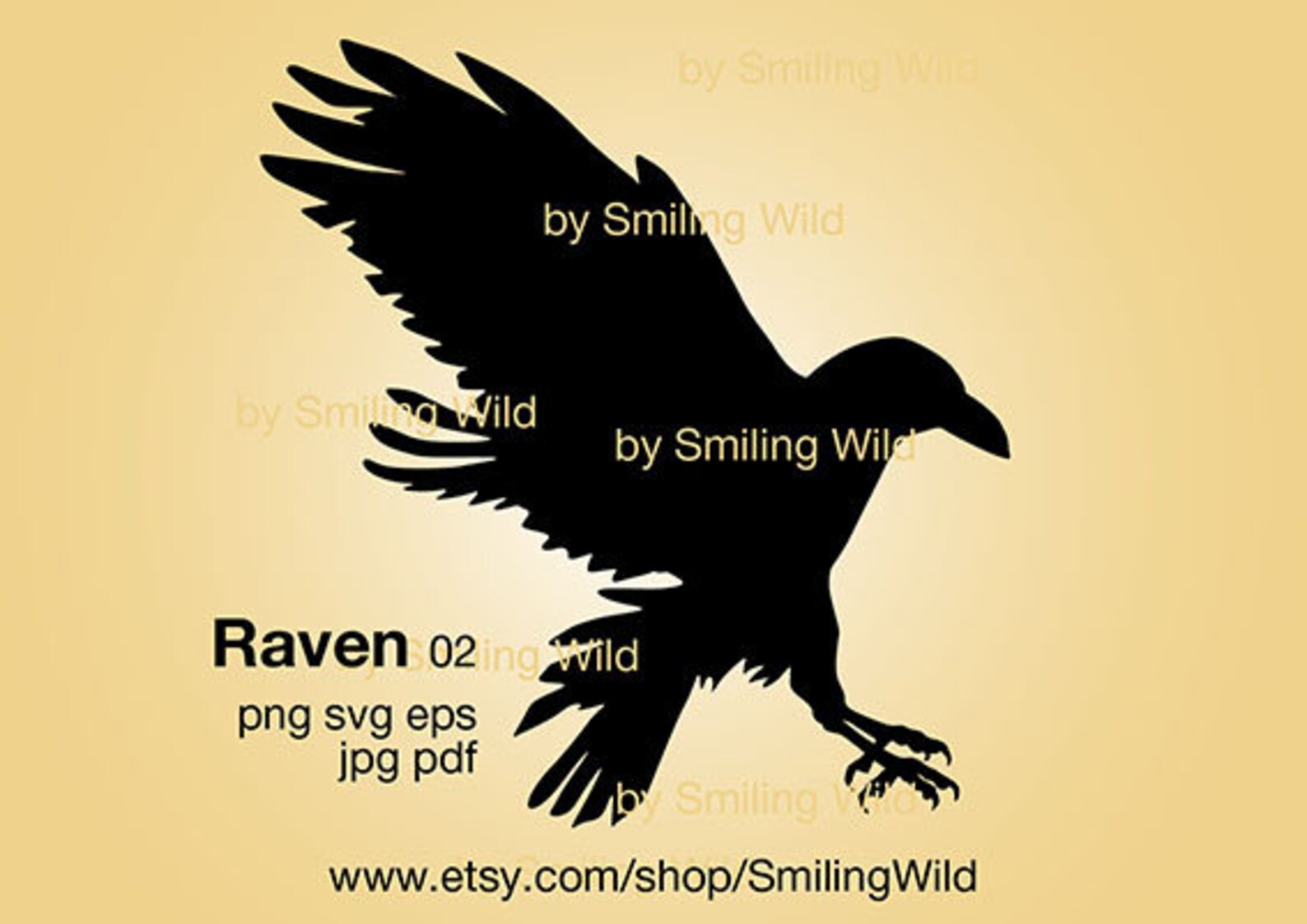 Raven 02 Bird Silhouette Svg Cut File Clipart Raven Vector | Etsy