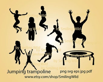 Trampoline Svg Files TRAMPOLINE Cool Graphic RETRO BUNDLE Ar - Etsy