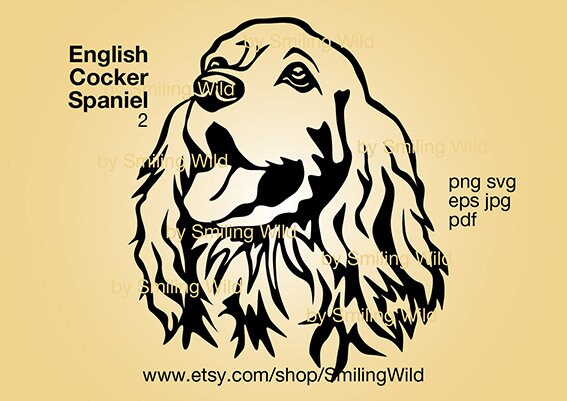 English Cocker Spaniel Svg Dog Cut File Cuttable Clipart - Etsy UK