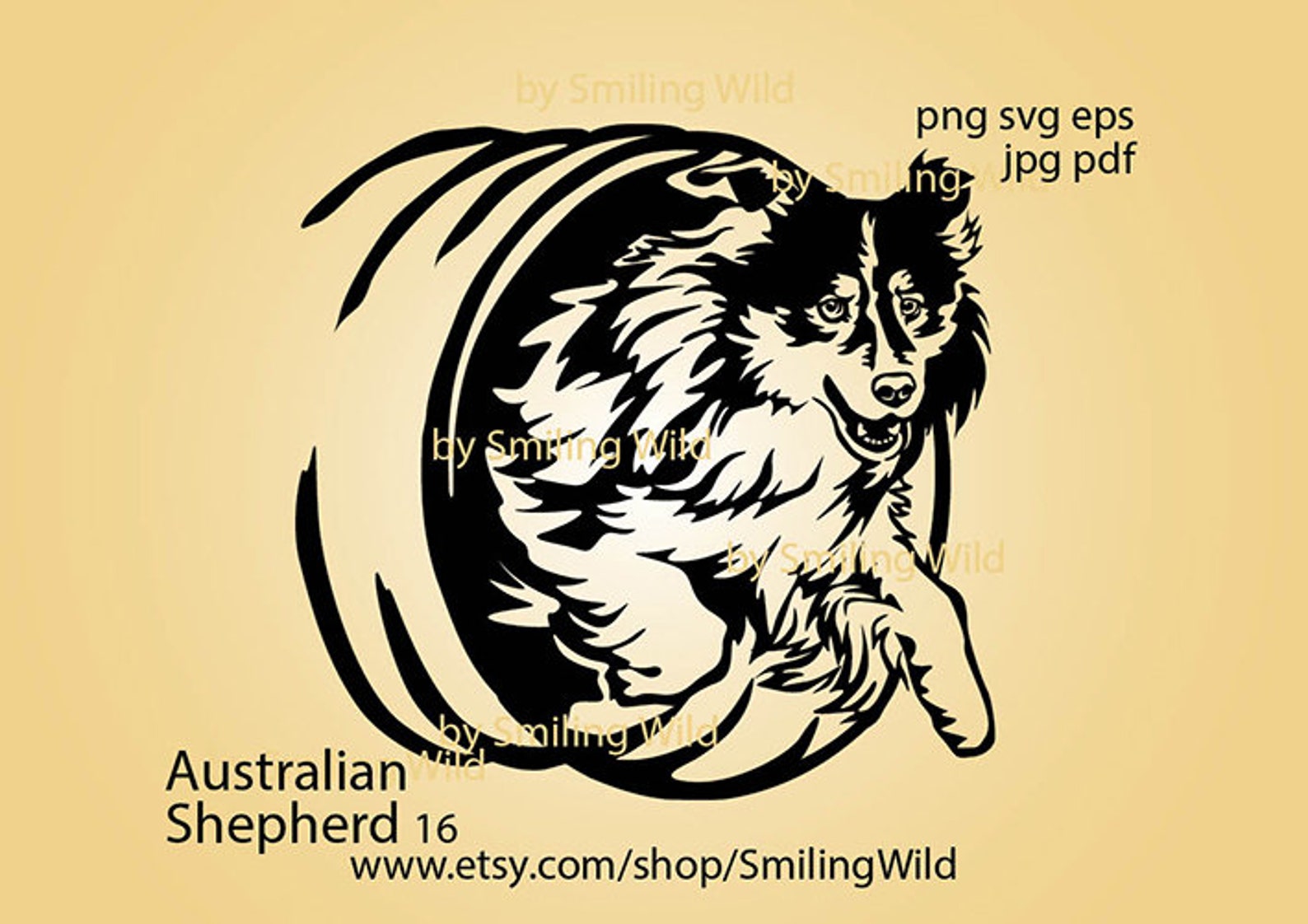 Australian Shepherd Svg Agility Cut File Digital Design - Etsy UK