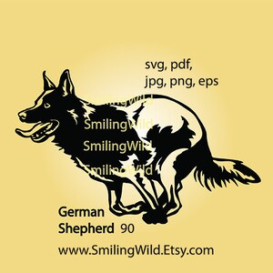 German Shepherd Svg Running Dog Clipart German Shepherd - Etsy