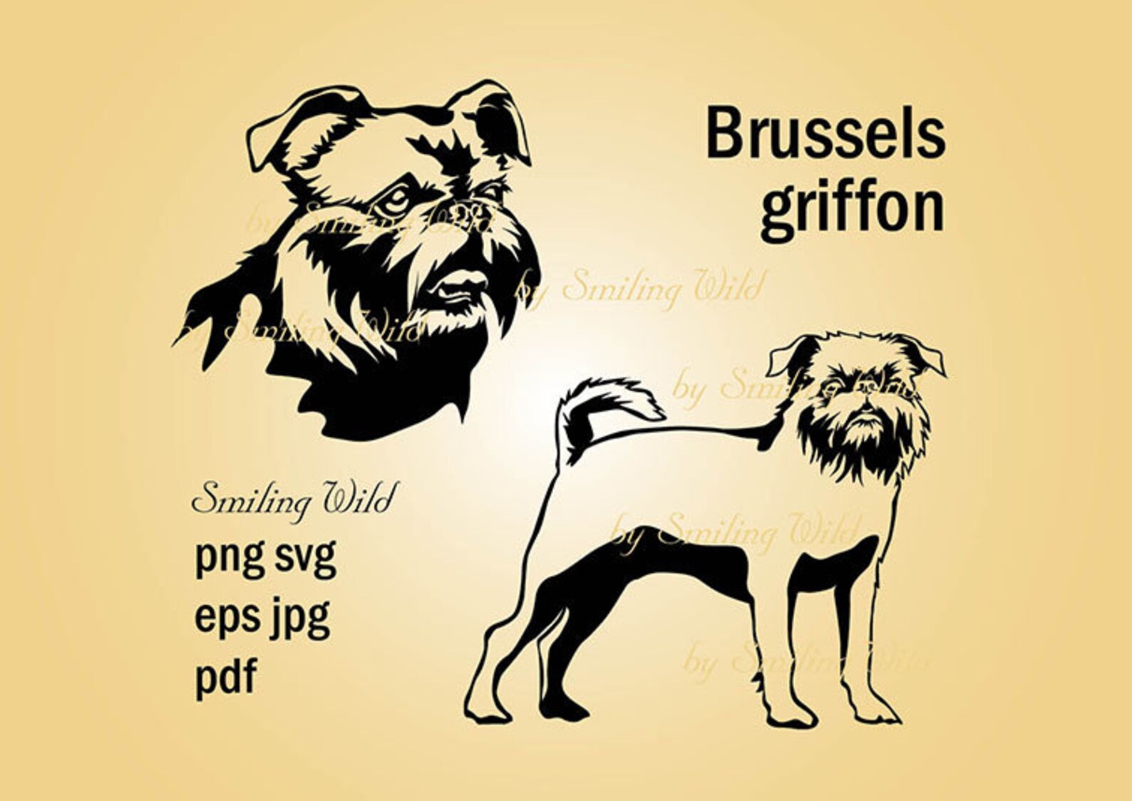 Brussels Griffon Svg Clipart Vector Graphic Printable Art Png - Etsy