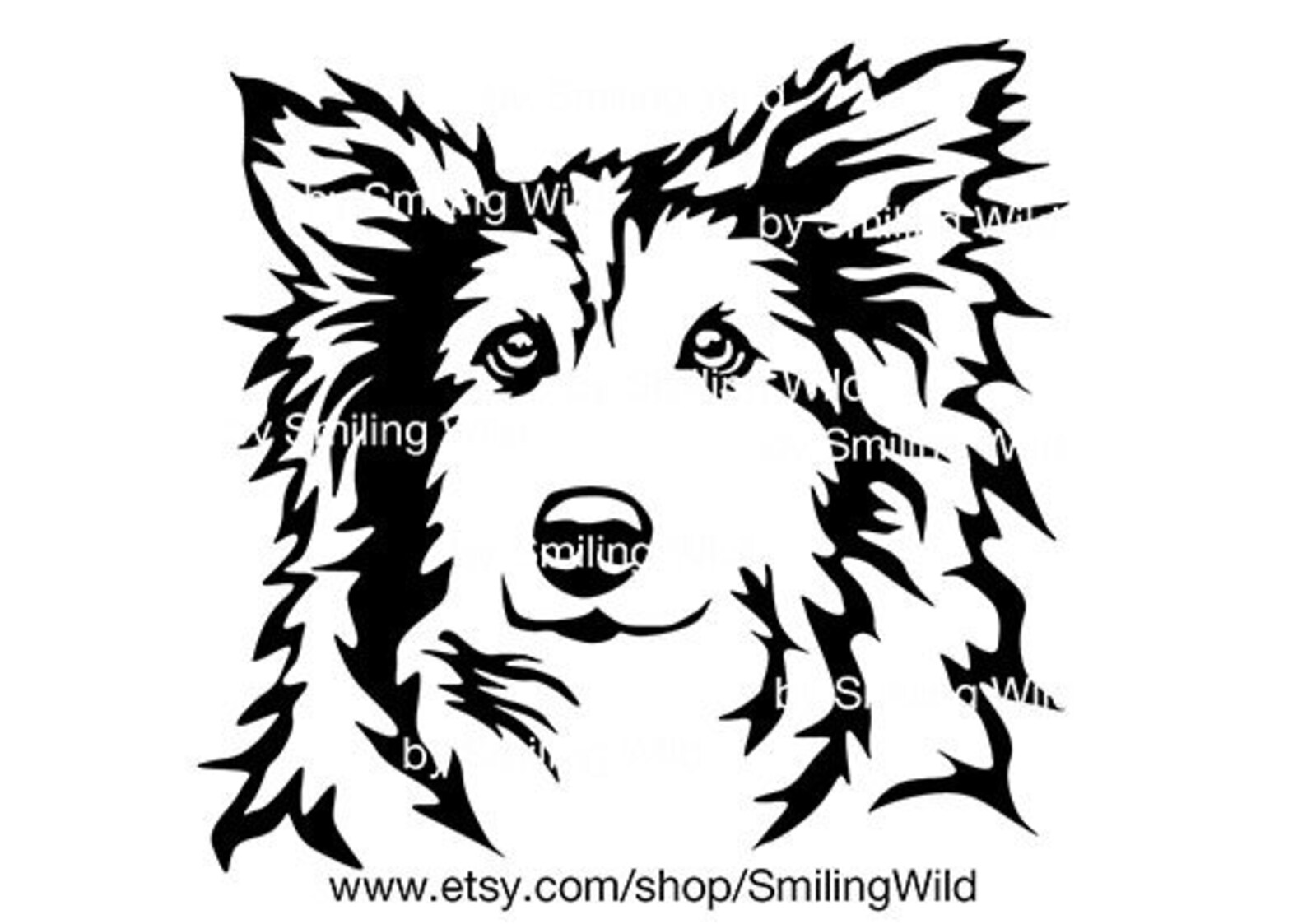 Sheltie Cricut Dog Svg Portrait Shetland Sheepdog Svg Clipart - Etsy