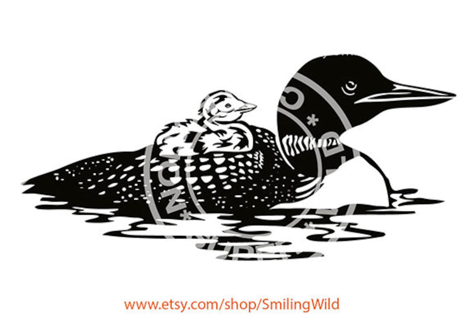 Loon /03/ Svg Bird Vector Graphic Art Waterfowl Canada Wild | Etsy Canada