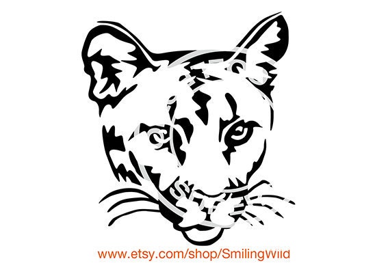 Big Cats Svg Clipart Vector Graphic Art Design Portrait Tiger - Etsy