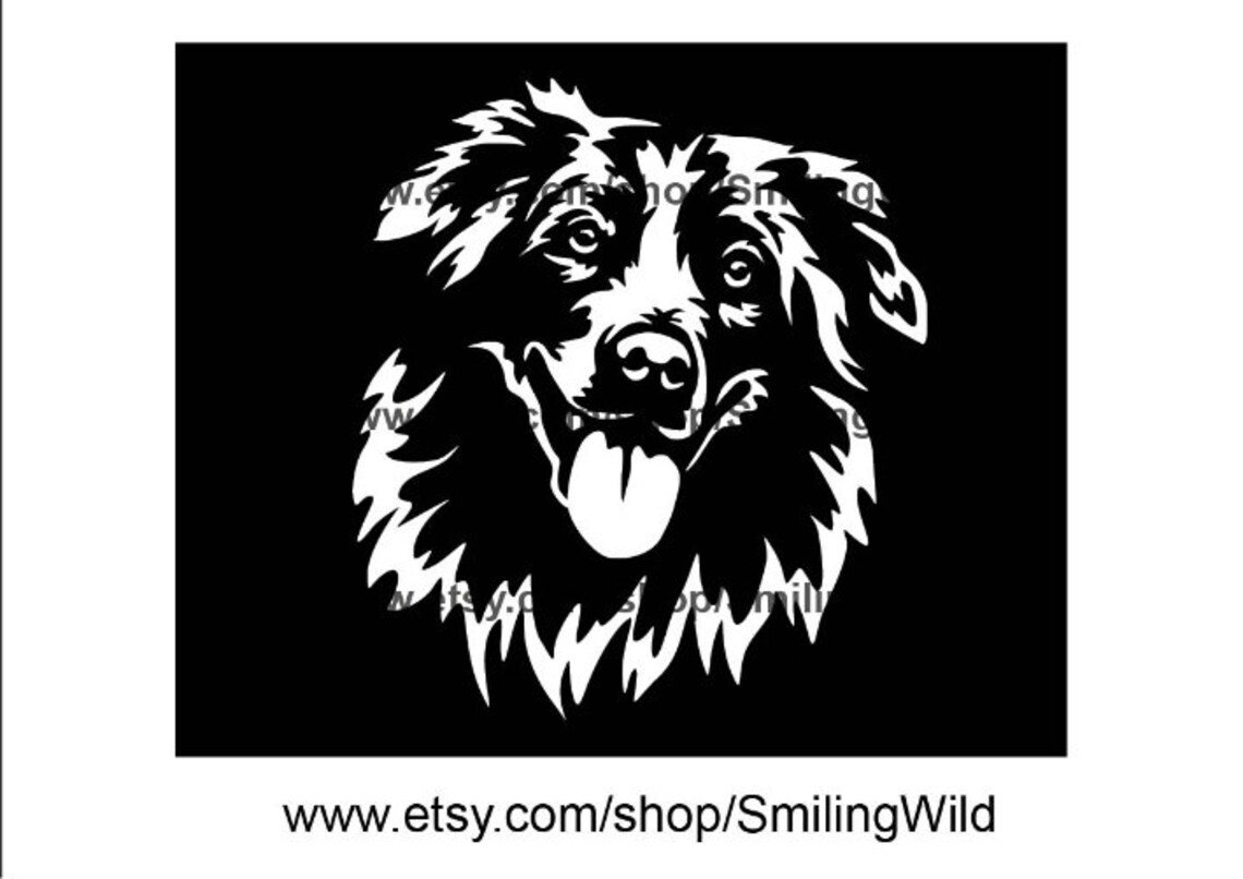 Australian Shepherd Svg Aussie Dog Clipart Vector Graphic Art - Etsy
