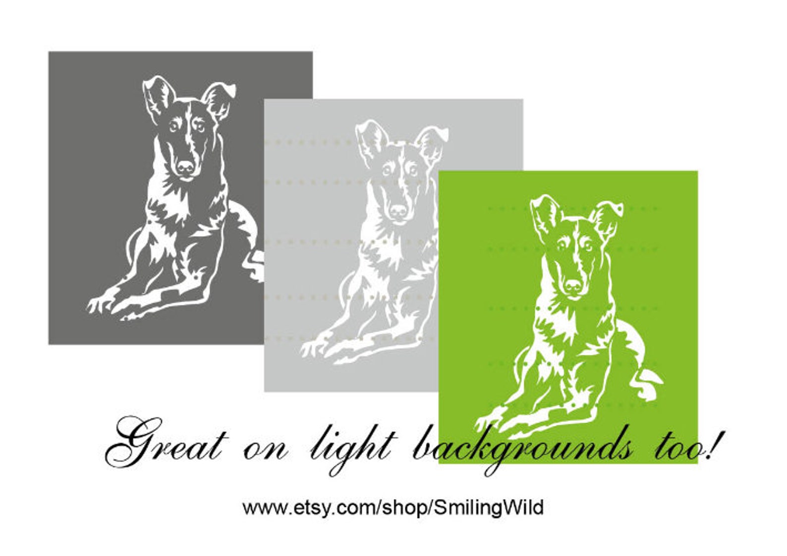 Smooth Collie SVG, Dog White Vector Art, Cuttable Design (digital ...