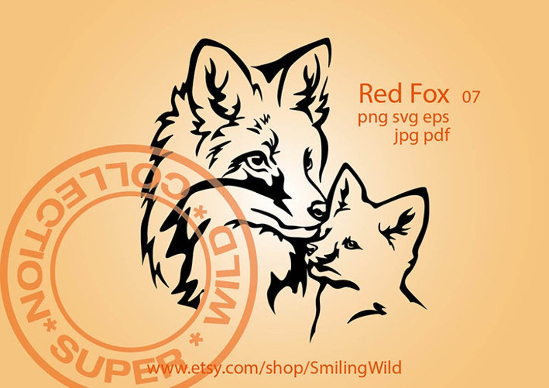 Red Fox Mom Svg Fox Family Svg Vector Graphic Art Clipart Fox - Etsy