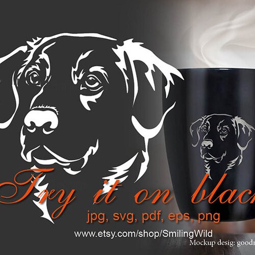 Black Labrador Retriever Lab Svg Vector Graphic Art Dog - Etsy