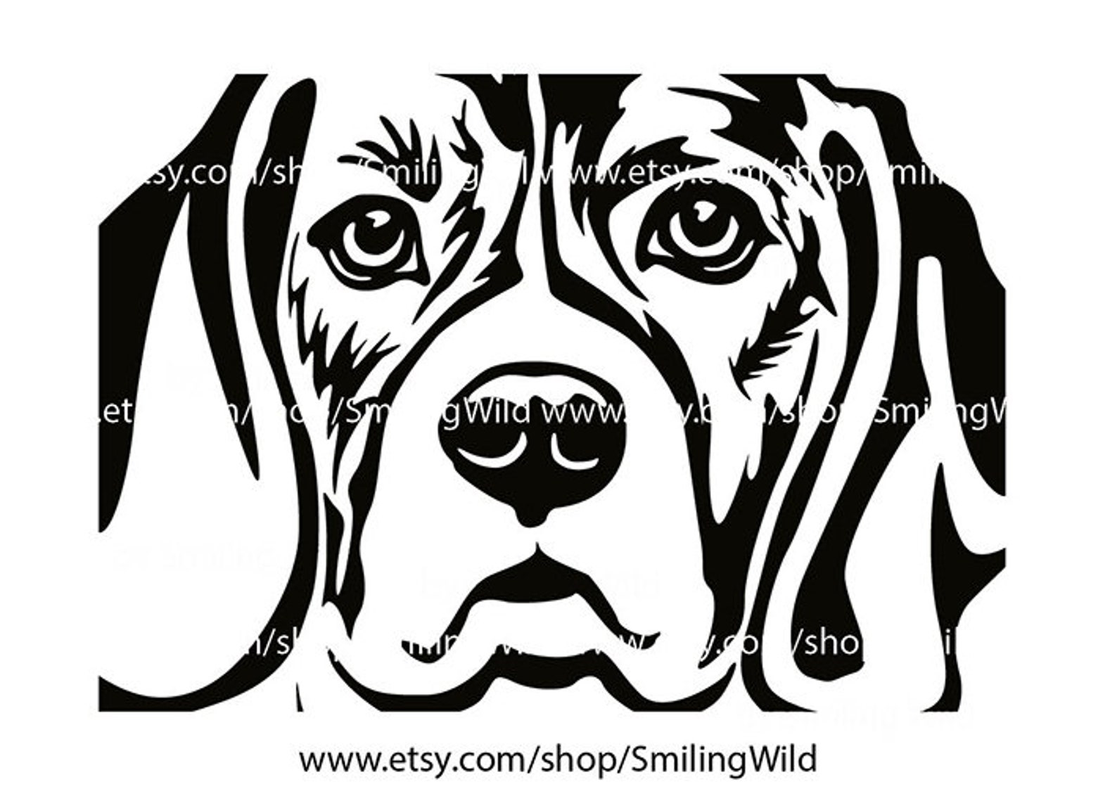 Beagle Dog Breed Svg Vector /07/ Graphic Art Beagle Head - Etsy