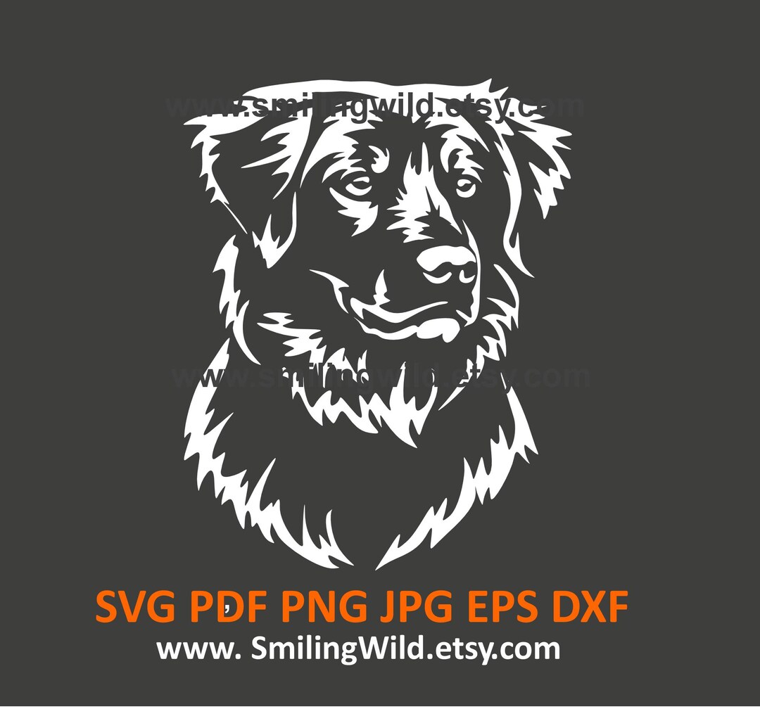 Toller SVG, PNG, DXF White Canine Clipart | Realistic Hunting Dog ...