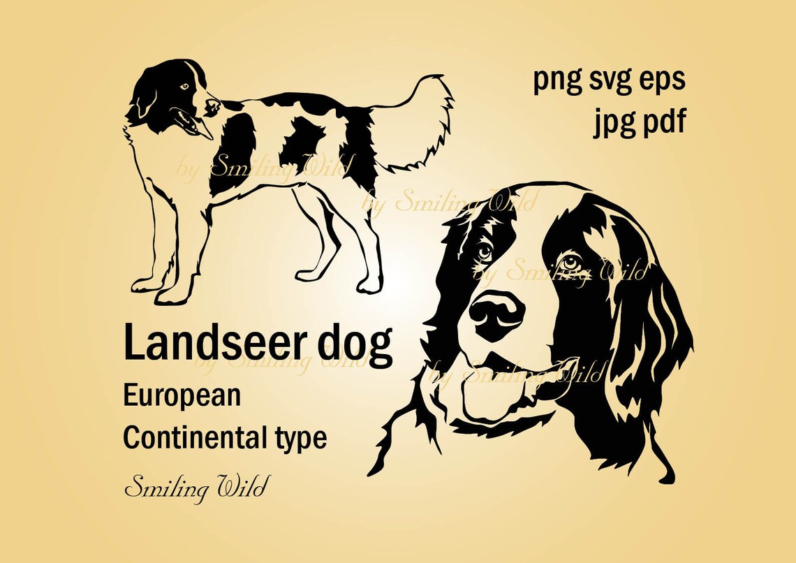 Landseer ECT Svg Vector Graphic Art Landseer Clipart Landseer | Etsy