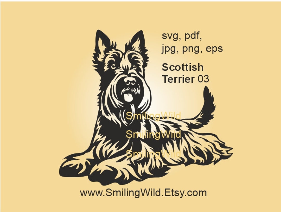 Scottish Terrier Svg Scottie Clipart Vector Graphic Art Scottish ...